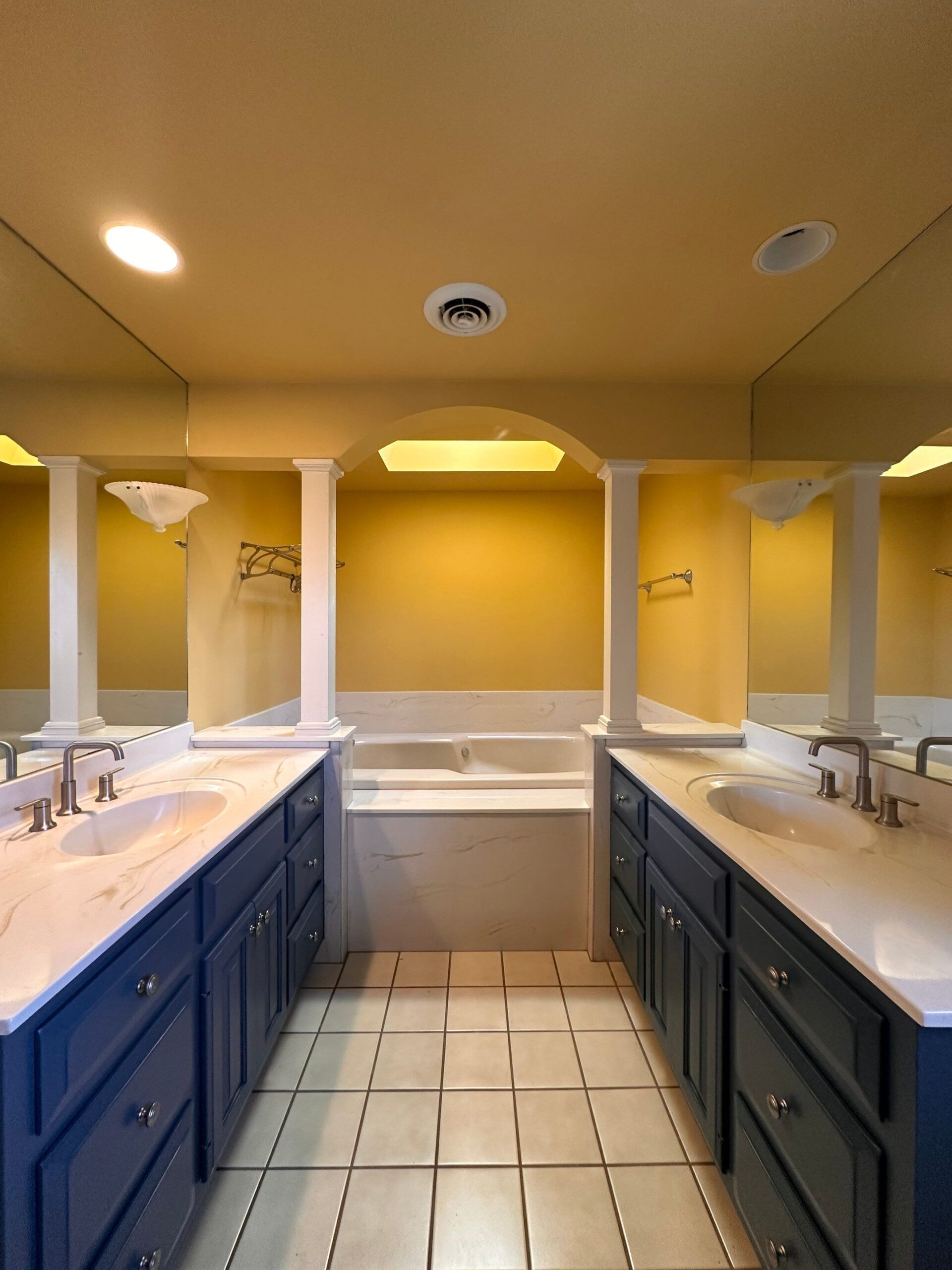 Bathroom Renovation with Wallpaper Removal and Cabinet Painting in Elm ...